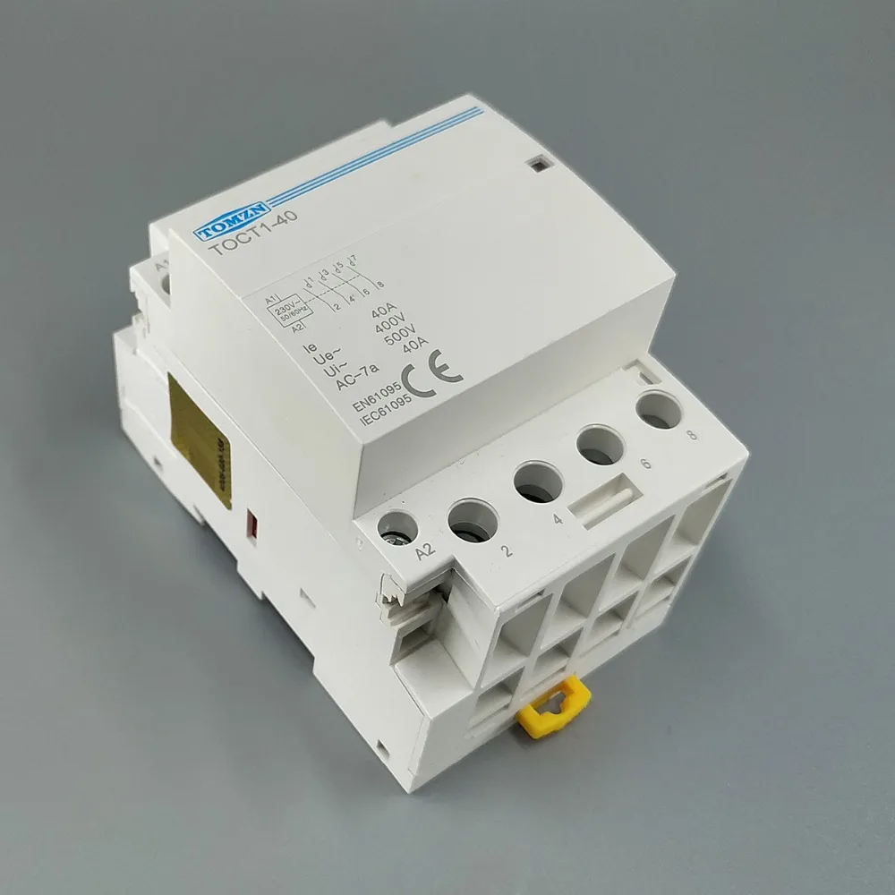 Contacteur Modulaire Domestique Avec Rail Din, Ct1, 4p, 40a, 220v, 400v, 50hz, 60hz, Ac, 4no ...