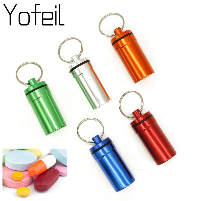 Aluminum Pills Box Holder Keychain | Aluminum Drug Case Container - 1pc ...