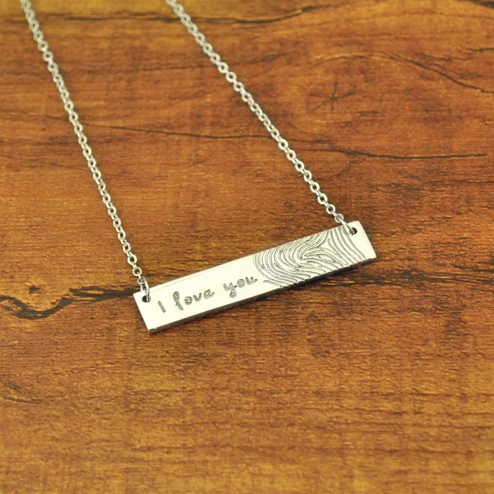 Custom Fingerprint Necklace Actual Fingerprint Necklace Loved One Custom Fingerprint Necklace Actual Fingerprint Necklace Loved One