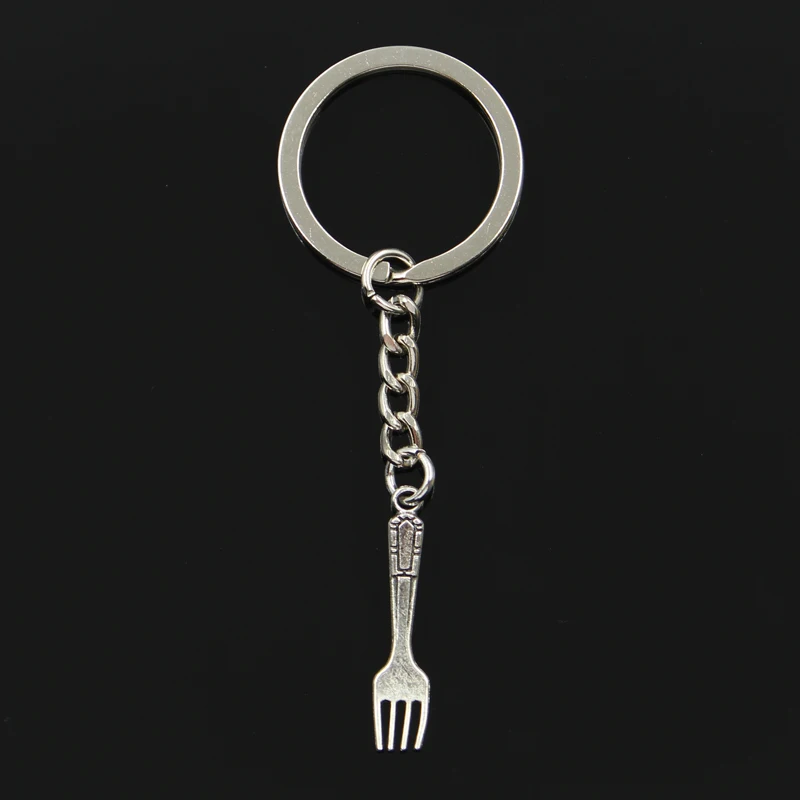 New Fashion Keychain 32x7mm Fork Cooking Kitchen Pendants DIY Men ...