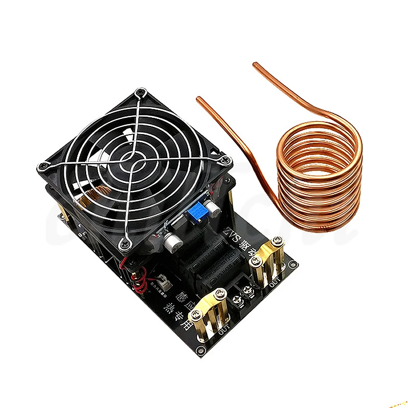 1000W ZVS low voltage high frequency induction heater, 1kW induction heating, can melt iron ...