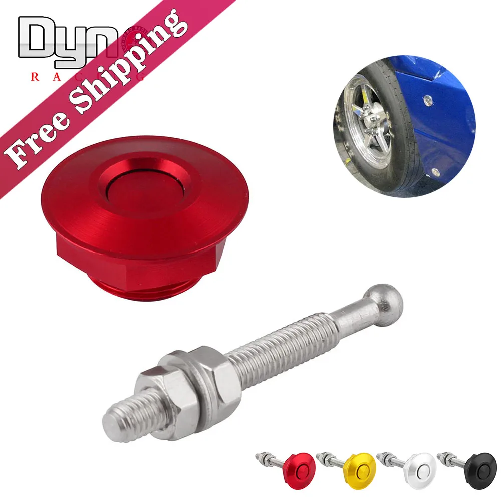 Universal Aluminum Push Button Billet Hood Pins Lock Clip Kit Car Quick Latchquick Latchhood