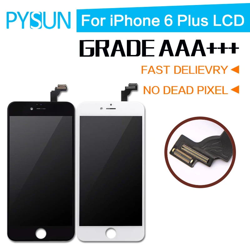 10 개 좋은 품질 iphone 6 plus lcd 화면 터치 디지타이저 디스플레이 어셈블리 교체 화이트 블랙 pantalla 무료 dhl|iphone 6|iphone 6 ...