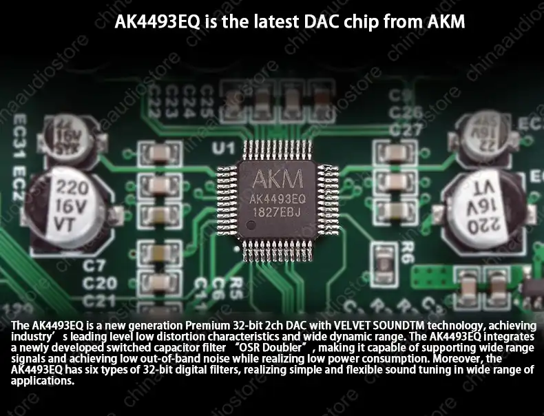 AK4493 AKM AK4493EQ DSD DAC XMOS XU208 Asynchornous USB Interface DAC ...