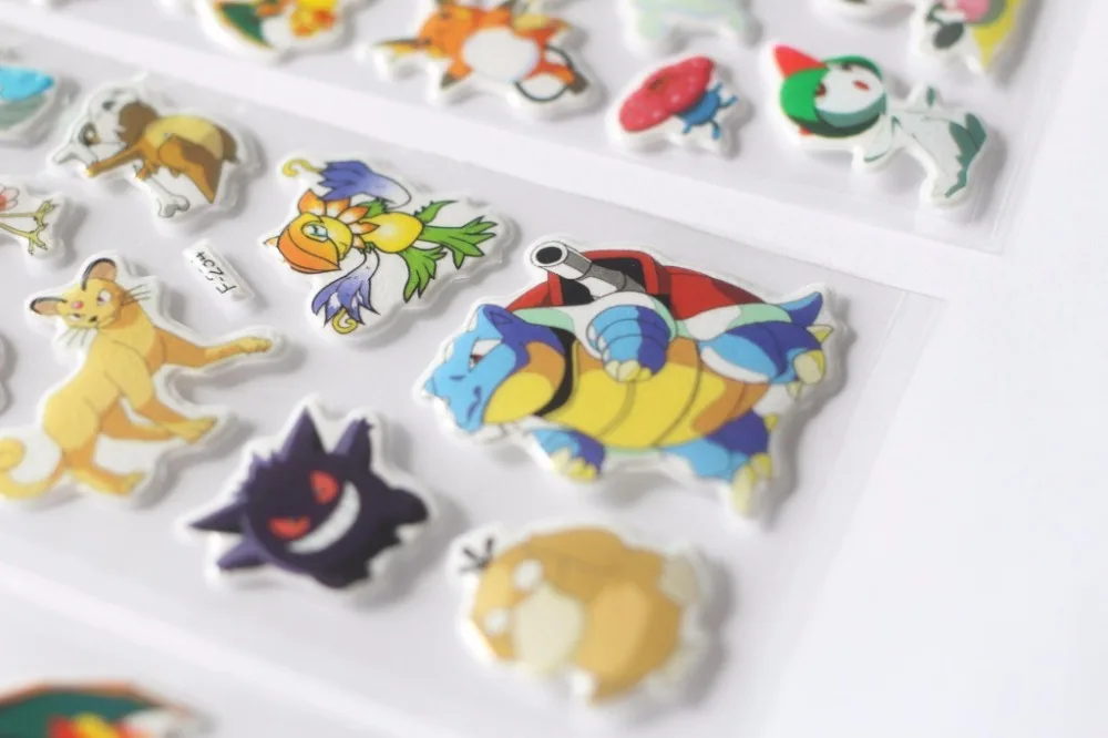 100sheets Pikachu Stickers for Wall Decor on Laptop Despicable Pokemon ...