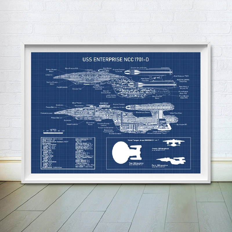 USS-Enterprise-NCC-1701-D-Blueprint-poster-e-stampe-Star-Fleet ...
