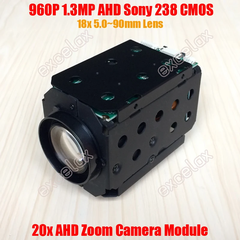 960P 1.3MP AHD 18x 광학 렌즈 30x 디스플레이 CMOS IMX225 줌 카메라 모듈 블록 아날로그 HD CCTV ...