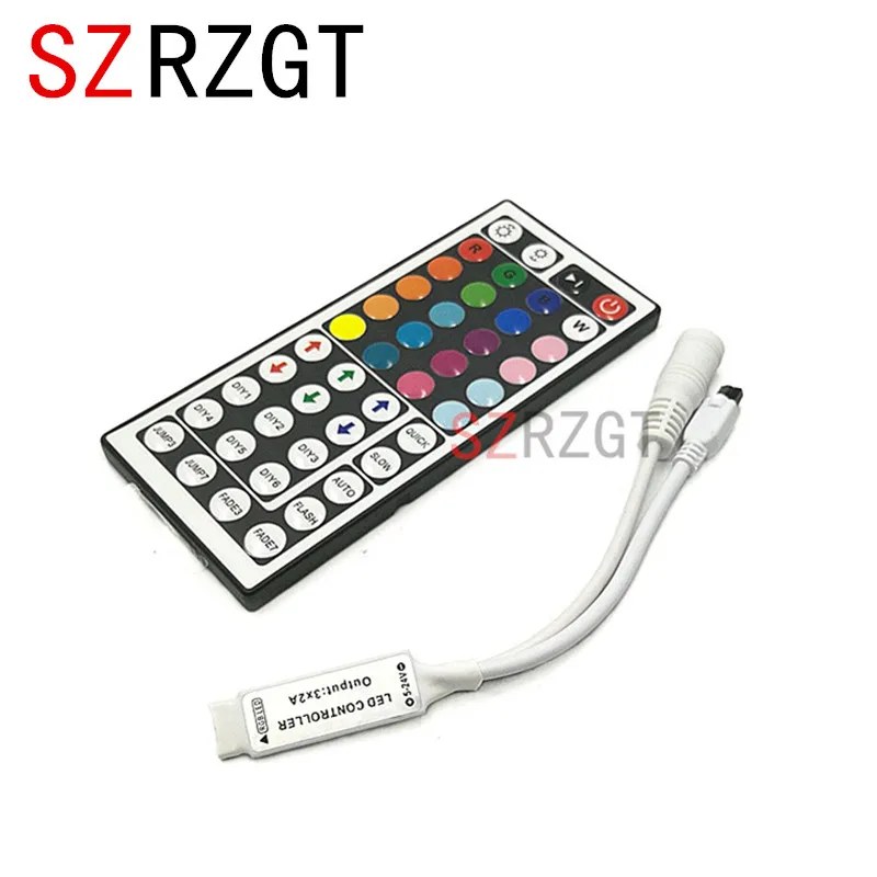 DC5-24V-44Key-Mini-IR-Remote-Controller-With-Mini-Receiver-For-3528 ...