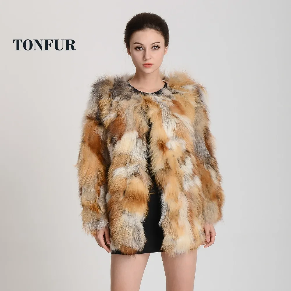 2024-Luxury-Real-Red-Fox-Fur-Coat-Genuine-Good-quality-top-rated ...