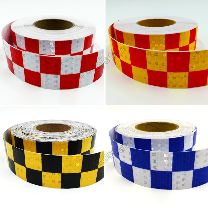 3m Acrylic Adhesive Shining Reflective Warning Tape / Square Printing ...