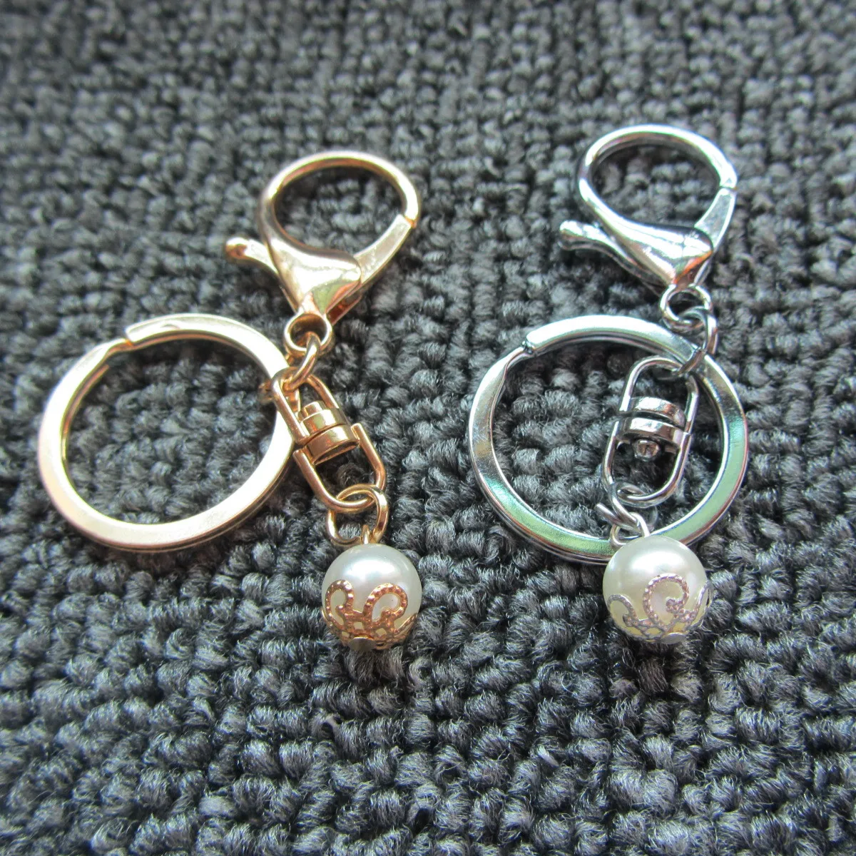 Pearl Keychain New Fashion Key Ring Pearl Key Chain Women Bag Pendant ...