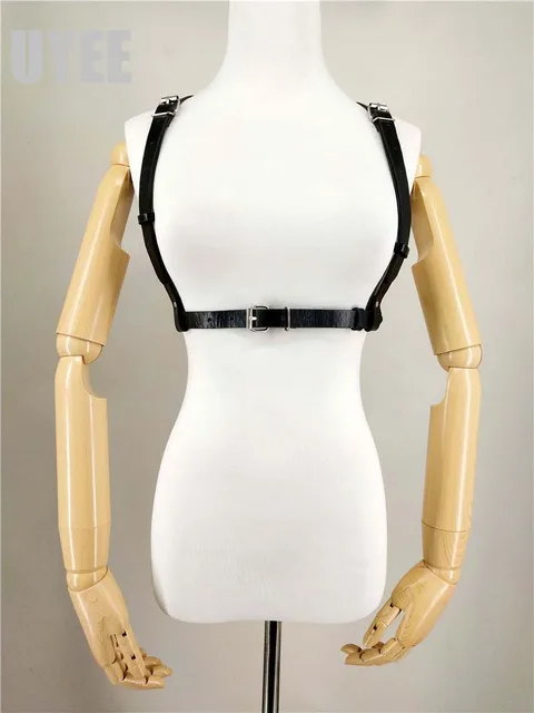 Uyee Leather Harness Leash Sexy Chest Bondage Punk Pastel Bdsm Fetish