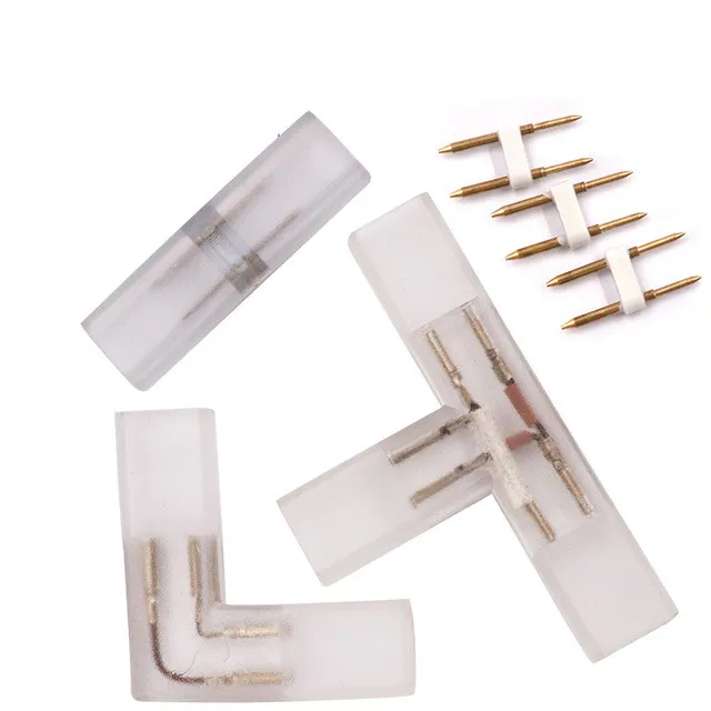 cheap 2 Pin L T Shape Corner Connector Middle Plug With Copper Needle ...