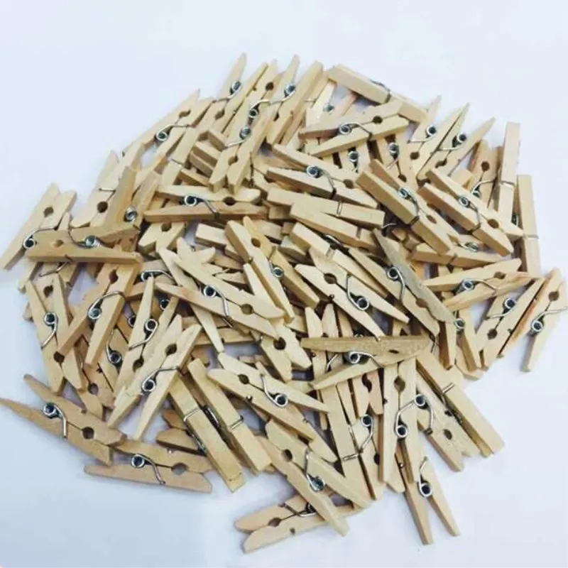 50pcs-Natural-Mini-Small-Wooden-Clips-For-Photo-Clips-Clothespin ...