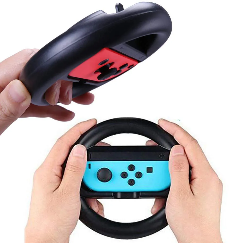 For Nintend Switch ABS Steering Wheel Handle Stand Holder Left Right ...