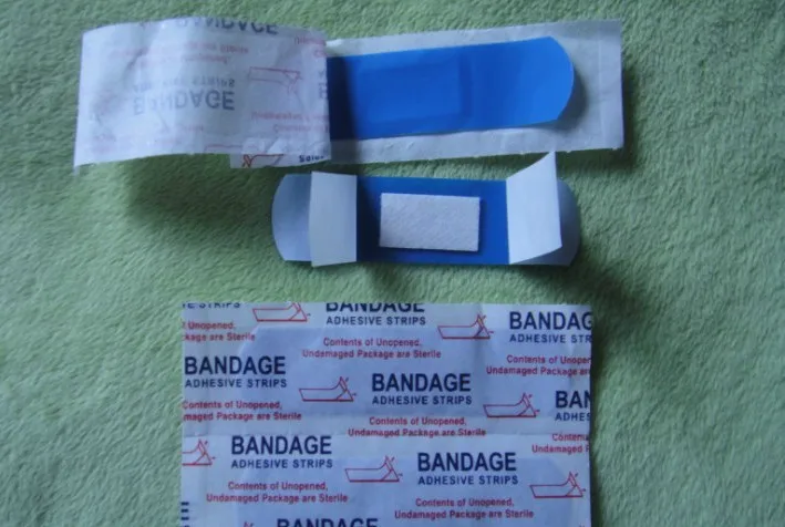 (100 pçs/caixa) estéril azul à prova d' água detectável band aid (metal ...