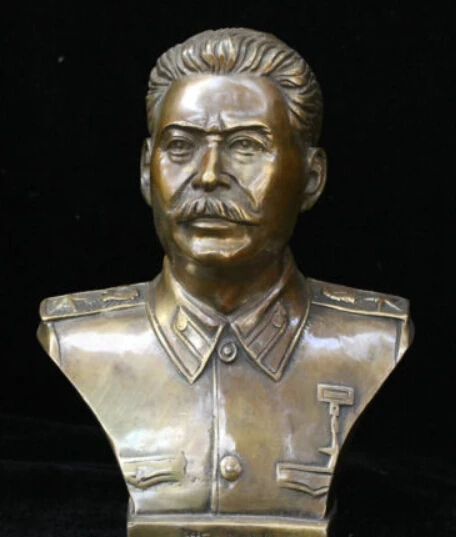 Free Shipping Chinese Brass Bronze Great Leader Politician Stalin Head ...