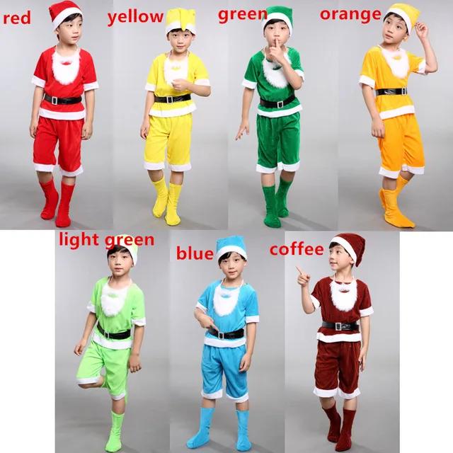 Zeven Dwergen Kostuums Sneeuwwitje En De Zeven Dwergen Stock Foto