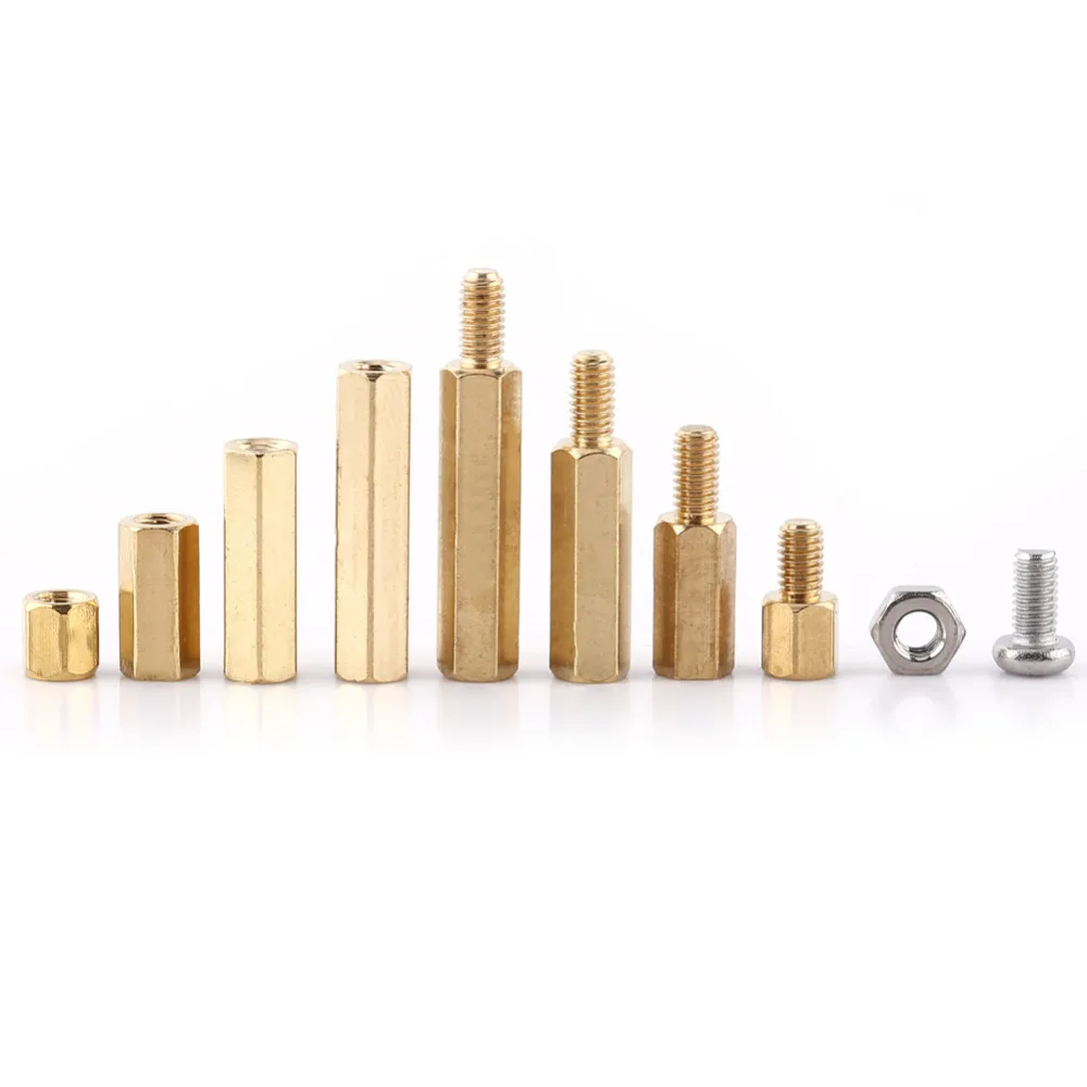M2 M3 Motherboard PCB Standoffs Spacer Column Brass Standoff Hex column ...