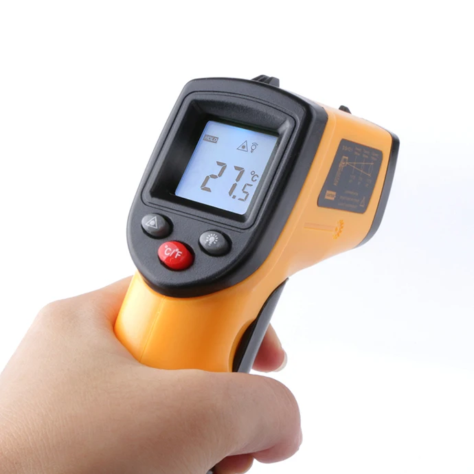 Non Contact Industrial Infrared Laser Gun Thermometer 12:1 LCD Digital ...