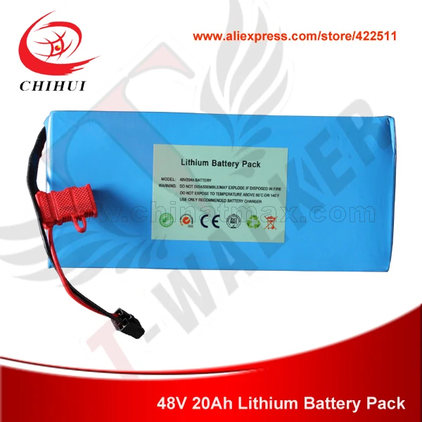 48V 20Ah Rechargeable Lithium Battery Pack with RoHs,CE approved for ...