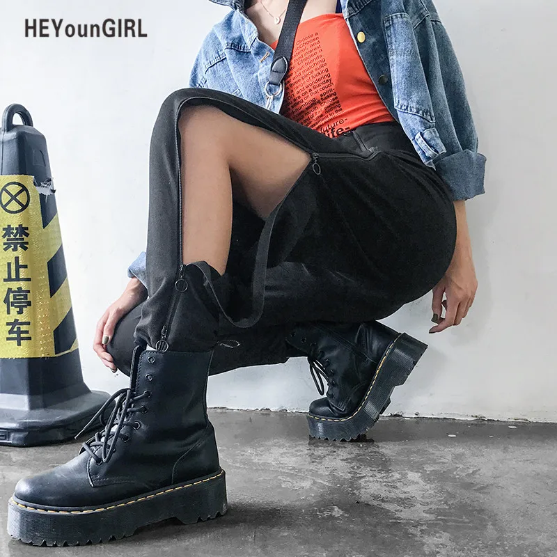 Heyoungirl Harajuku Casual Black Jogger Pants Women Hip Hop High Waist