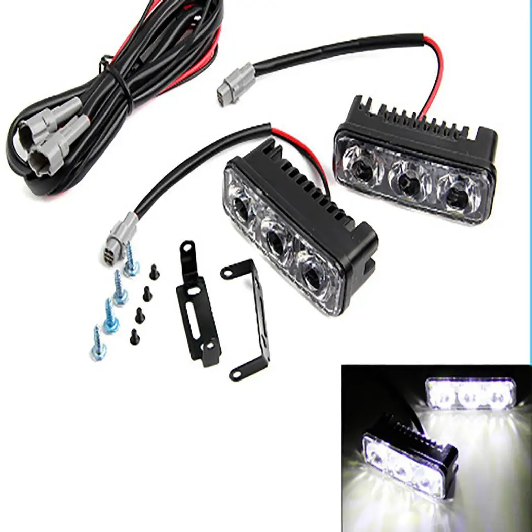 1 쌍 12v 자동차 Led 주간 조명 Ip68 자동 자동차 Led 주간 러닝 라이트 조명 램프 자동차 액세서리시그널 램프