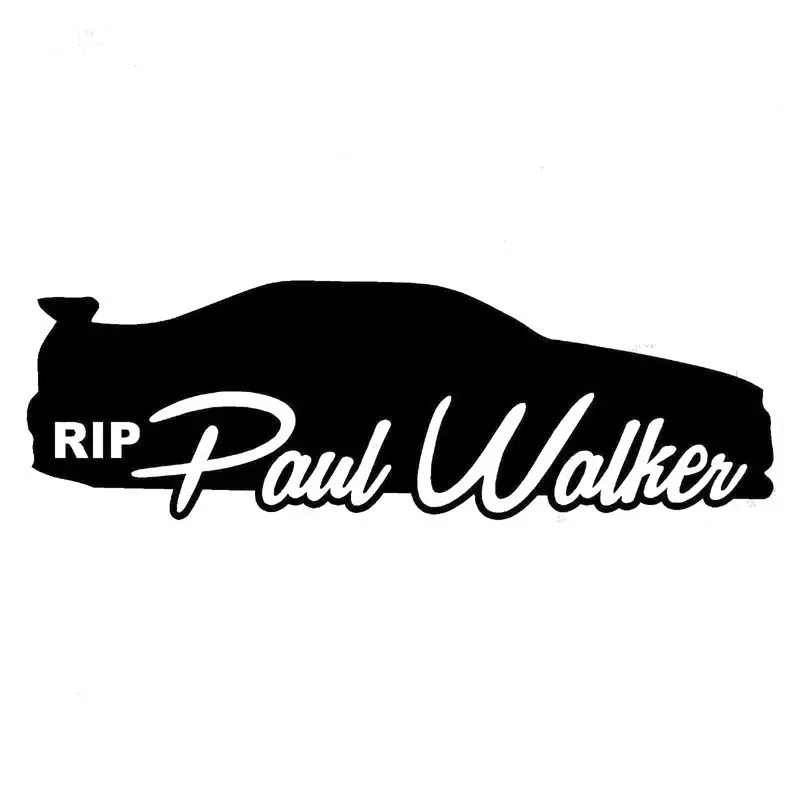 15CM*4.8CM Rip Paul Walker Skyline Silhouette Fast Furious Drift Memory ...