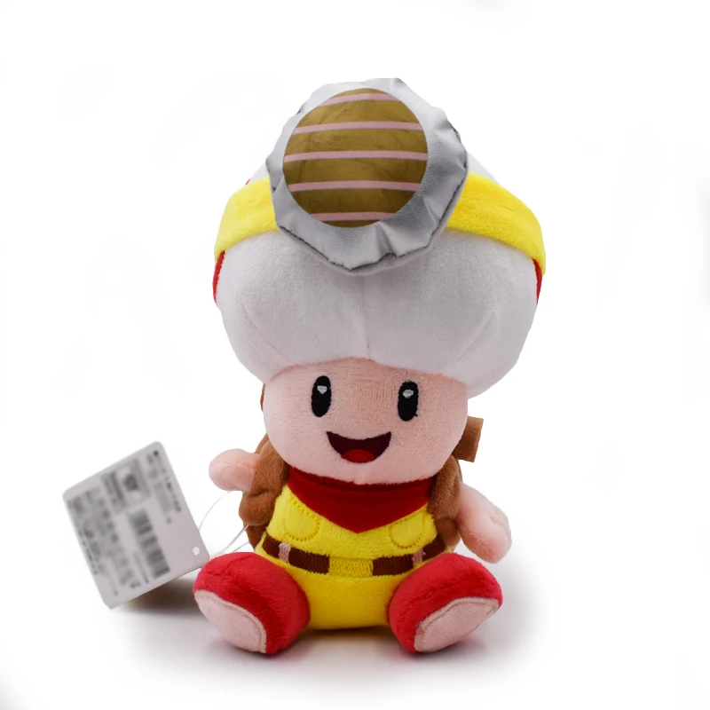 Free Shipping 820cm Standing Captain Toad Super Mario Brother Mushroom Toad Stuffed Toy Plush