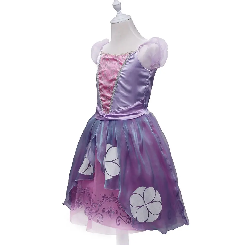 Princess Sofia Costume for Girls 3-10 Years - Cartoon Replica Dress for ...