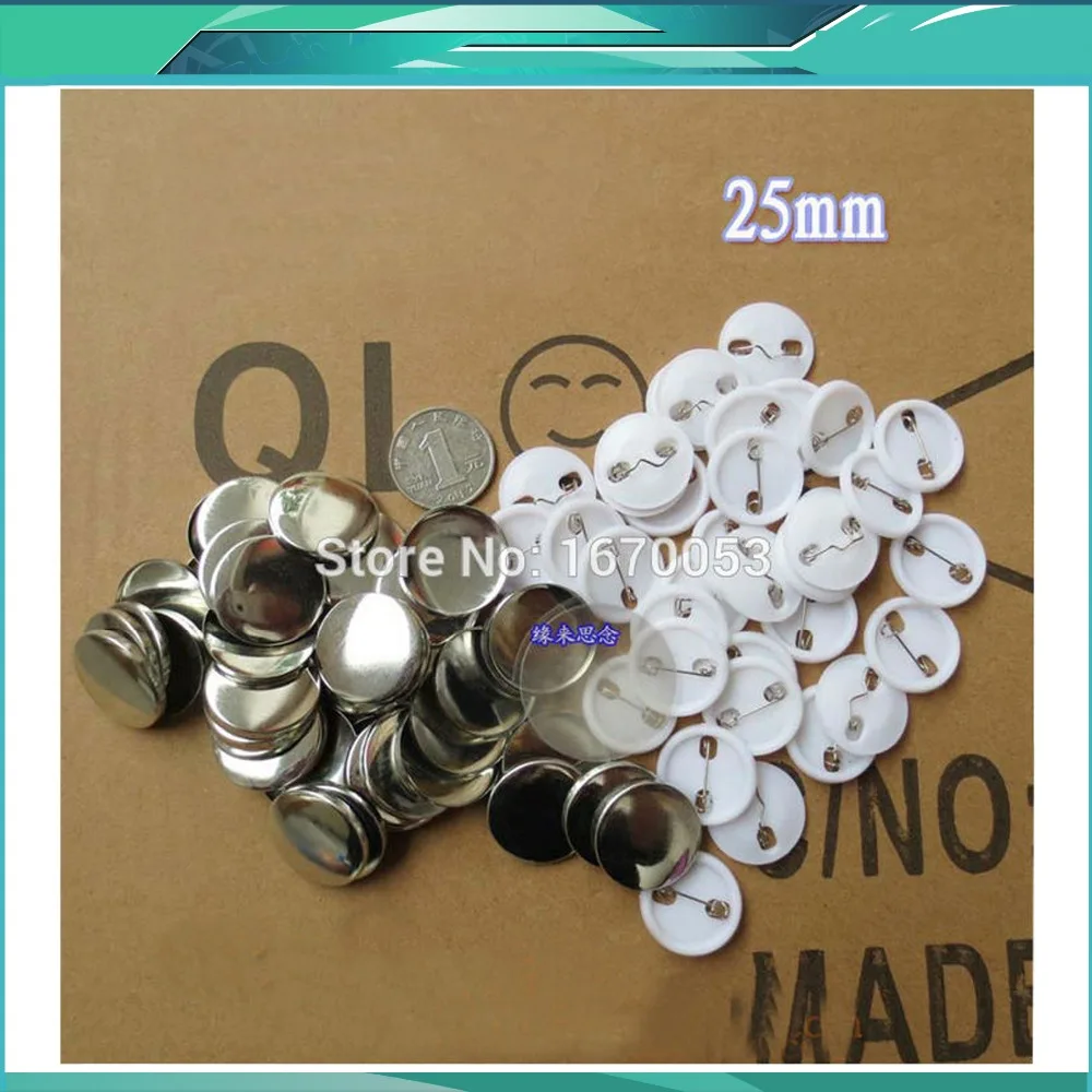 1-25mm-100-Sets-NEW-Professional-All-Steel-Badge-Maker-Pin-Plastic ...