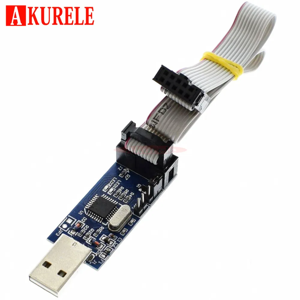 10pcs USBASP USBISP AVR Programmer 10Pin Cable USB ISP USB ASP ATMEGA8 ...