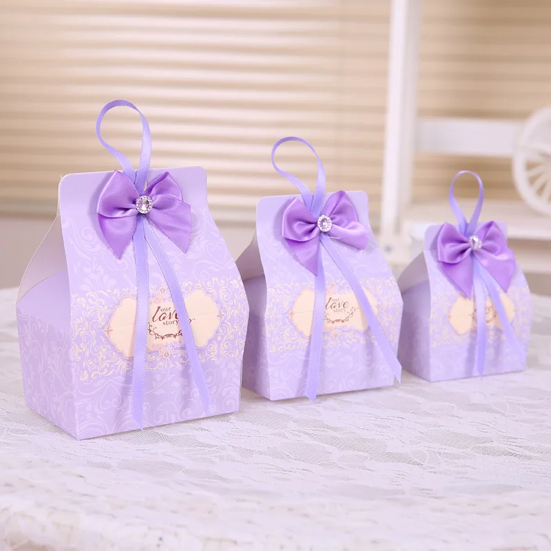 Purple Favor Boxes And Bags