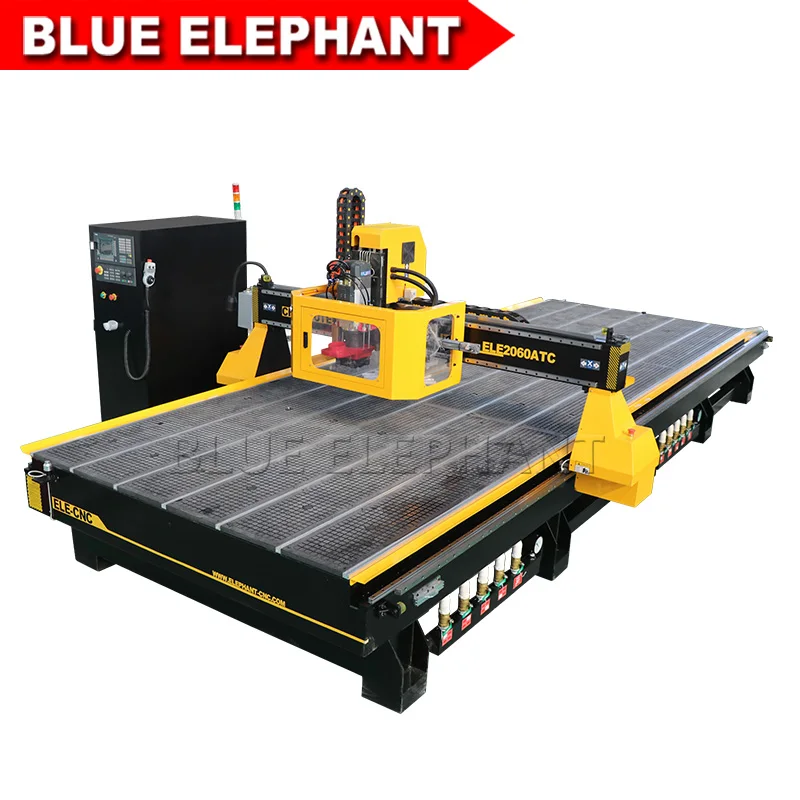 ATC auto tool changer cnc router carousel type 9kw Italian spindle 2000 ...