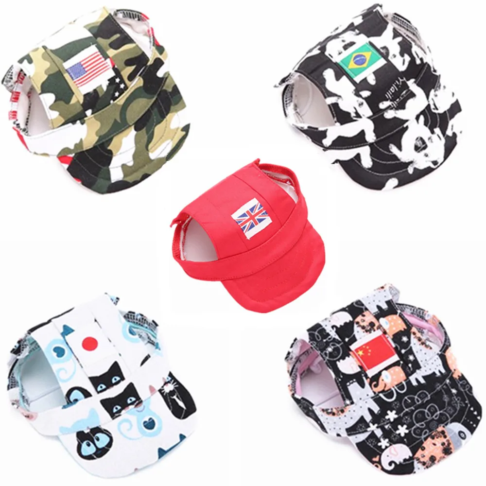 Pet Dog Cap Small Pet Summer Canvas Cap Dog Baseball Visor Cat Hat ...