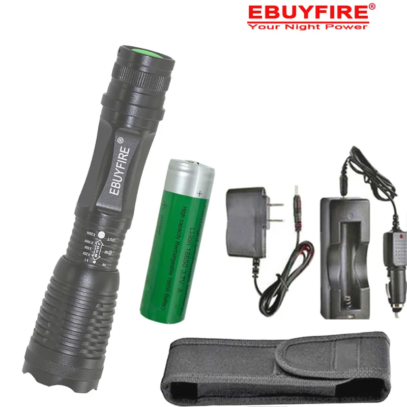 Zoom 18650 Flashlight XML L2 Flash light Zoomable Torch 5 Modes by AAA ...