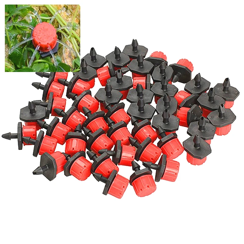 100pcs 1/4 Inch Micro Dripper Adjustable Micro Flow Dripper Drip Head ...