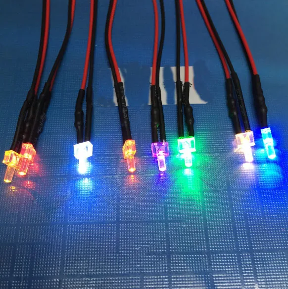 100pcs/lots Warm White/RED/GREEN/BLUE/YELLOW Pre wired 12V/24V DC LED ...