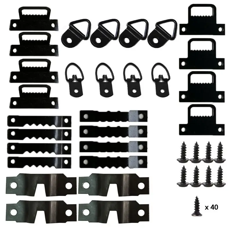76pcs/set Photo Picture Frame Hanging Kit Heavy Duty Serrated Hanger ...