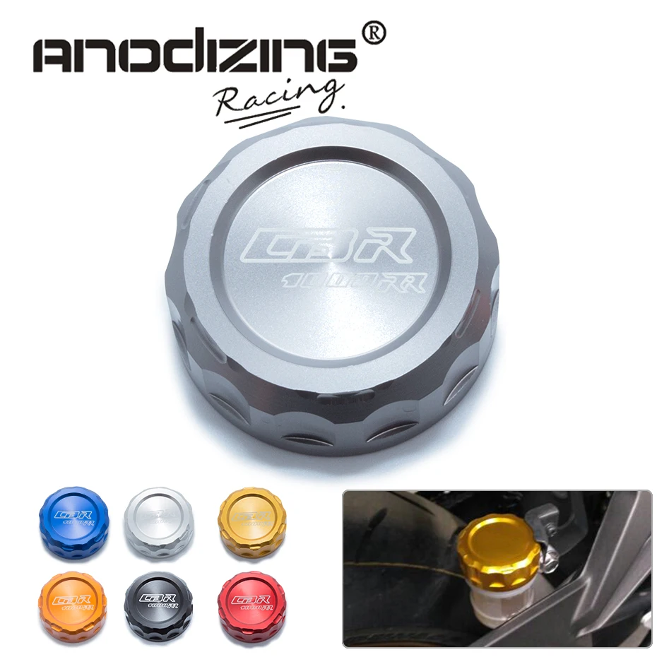 Motorcycle CNC Aluminum Rear Brake Fluid Reservoir Cover Cap For HONDA ...
