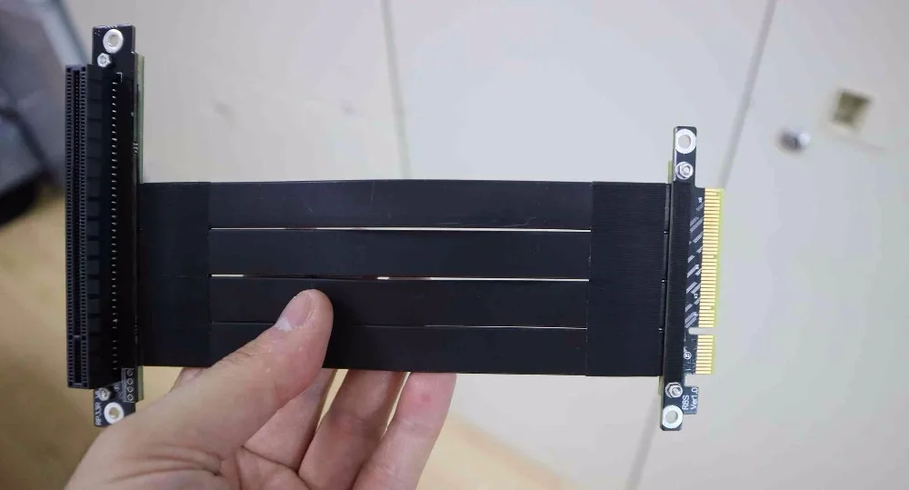 Gen3.0 Riser PCIe 8x to PCI e 16x Elbow extension Cable Right & Left ...