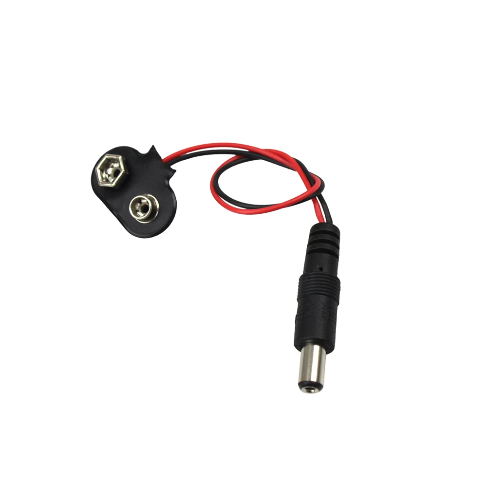 10Pcs Experimental 9V Battery Snap Power Cable to DC Clip Male Line ...