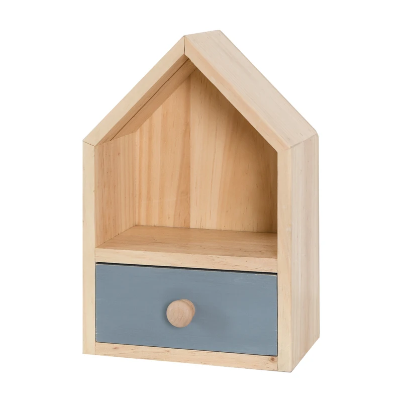 small fresh house shape wooden storage box Creative pastoral simple ...