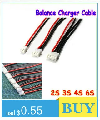 10 шт./лот 2-6S Lipo батарея баланс зарядное устройство кабель 10 см 2S 3S 4S 5S 6S 22AWG кабель ...