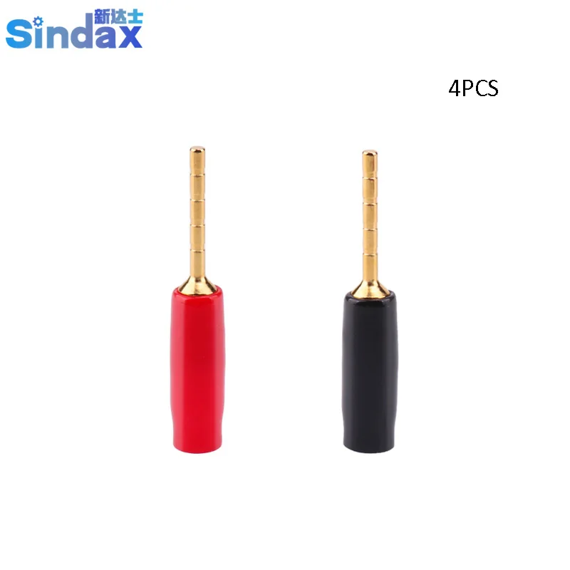 Sindax 2mm Banana Plug Terminals Gold-plated Copper Amp Wiring Pin Plug ...