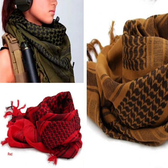 Military windproof Muslim Hijab Shemagh Tactical Desert Arabic Keffiyeh ...
