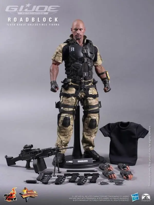 Hot Toys 1/6 Gi JOE RETALIATION Dwayne Johnson Barricada Roca NUEVO y ...