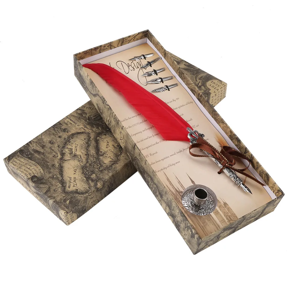 English Calligraphy Feather Dip pen Antique Quill Feather Dip Pen ...