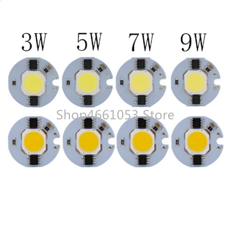 Led Cob Chip 110v 220v 3w 5w 7w 9w 10w 20w 30w 50w Led Bulb Lamp Input Smart Ic Flood Light ...