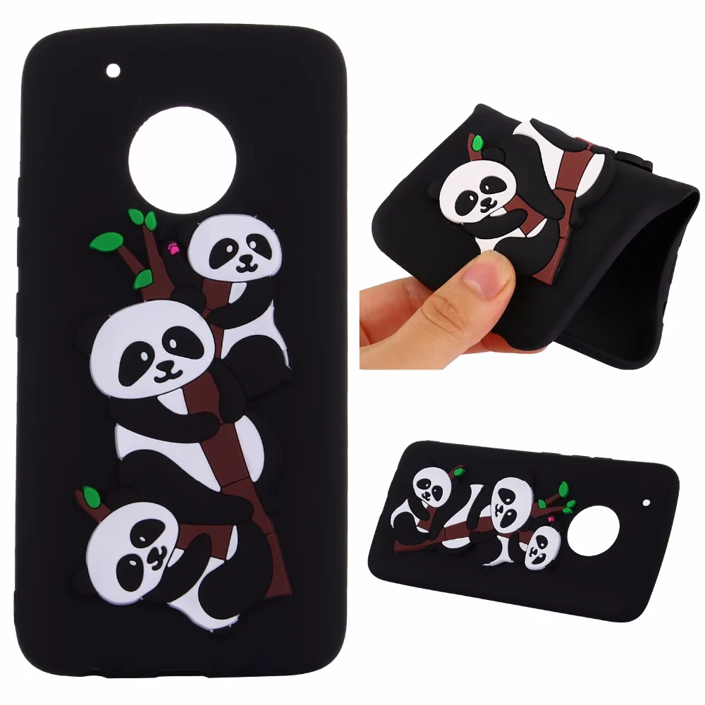 Cute 3D Cartoon Panda TPU Phone Case for Motorola Moto G5 G5Plus Soft ...